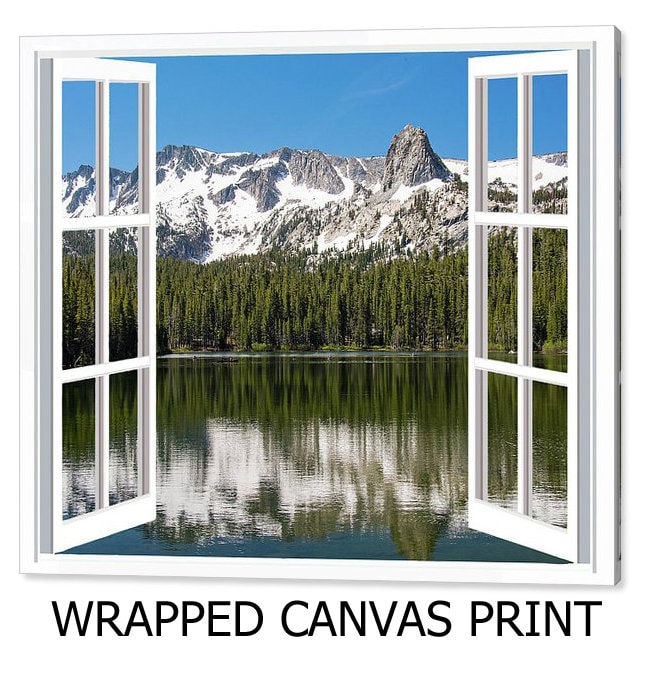 CANVAS Window Art Print, Window Framing View of Lake Mamie Mammoth ...