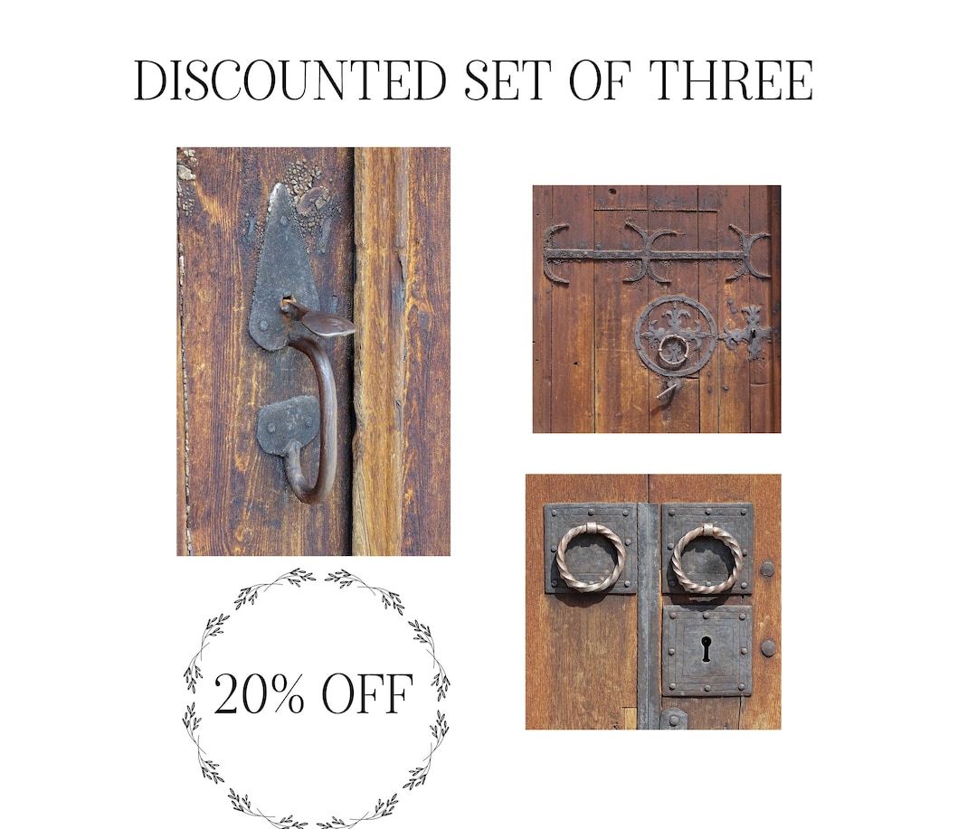 DISCOUNTED SET of Three Photos of Old Door Handles, Photos of Old ...