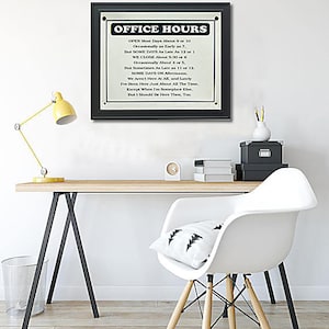 Office Decor, Funny Humorous Office Wall Art Whimsical Office Decor ...