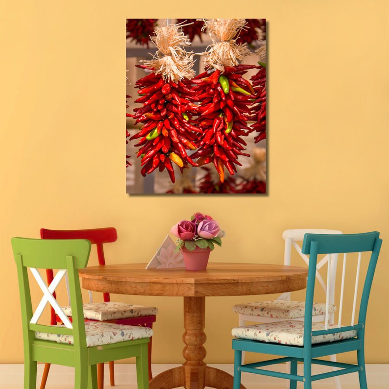 Photo of Red and Green Chili Ristras, Rustic Southwest Décor, Kitchen ...