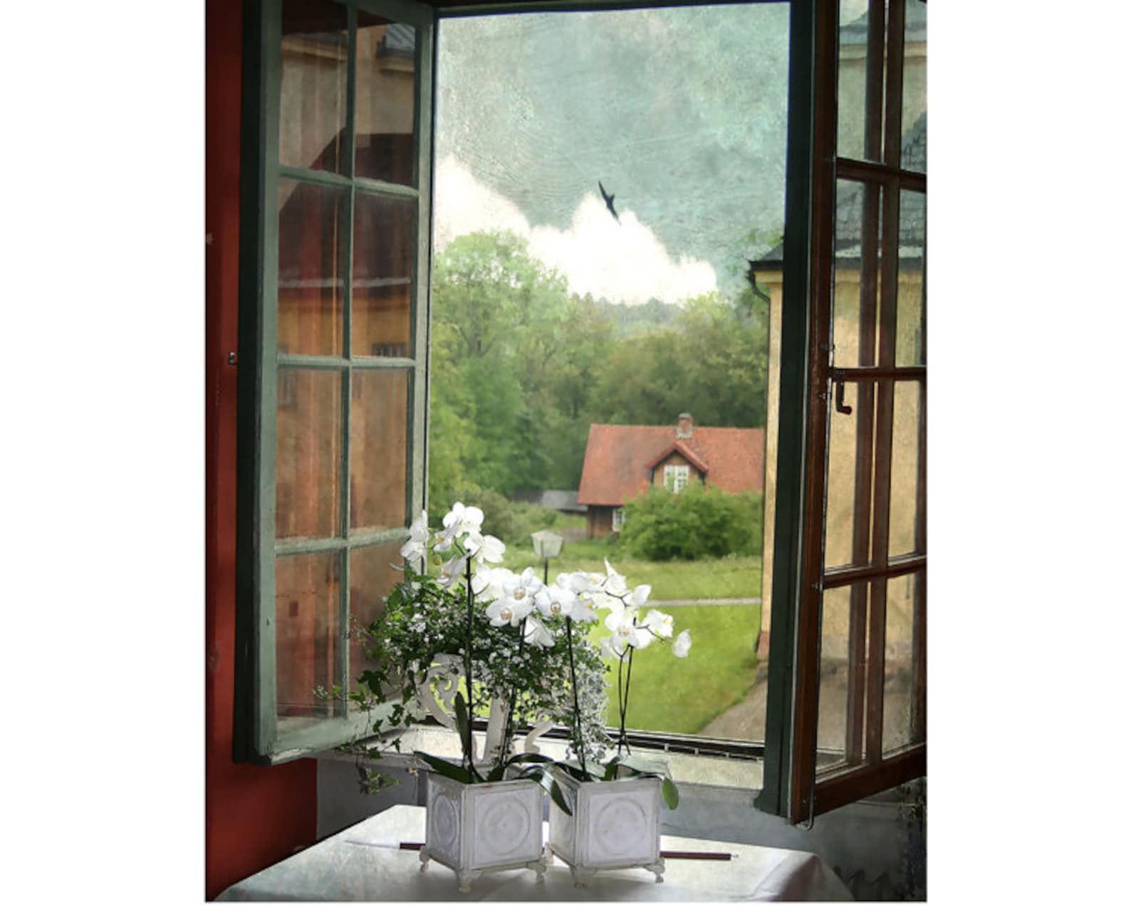 Window Photo Art, Rustic Decor, Country Farmhouse Decor, Window Art ...