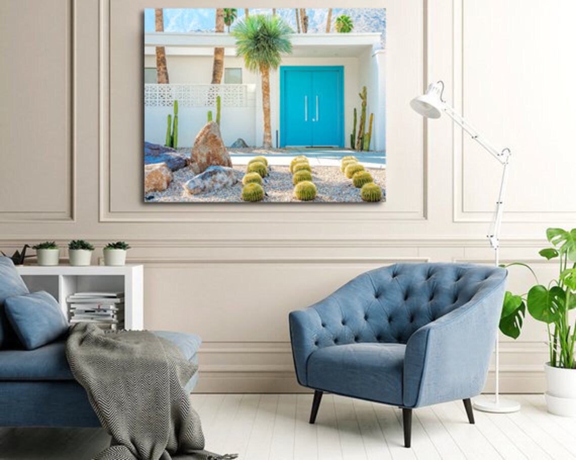 Modernism Palm Springs Palm Springs Blue Door Print Mid - Etsy