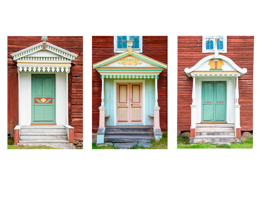 Swedish Door Photo Set, Pastel Colors, Farmhouse Décor - Etsy