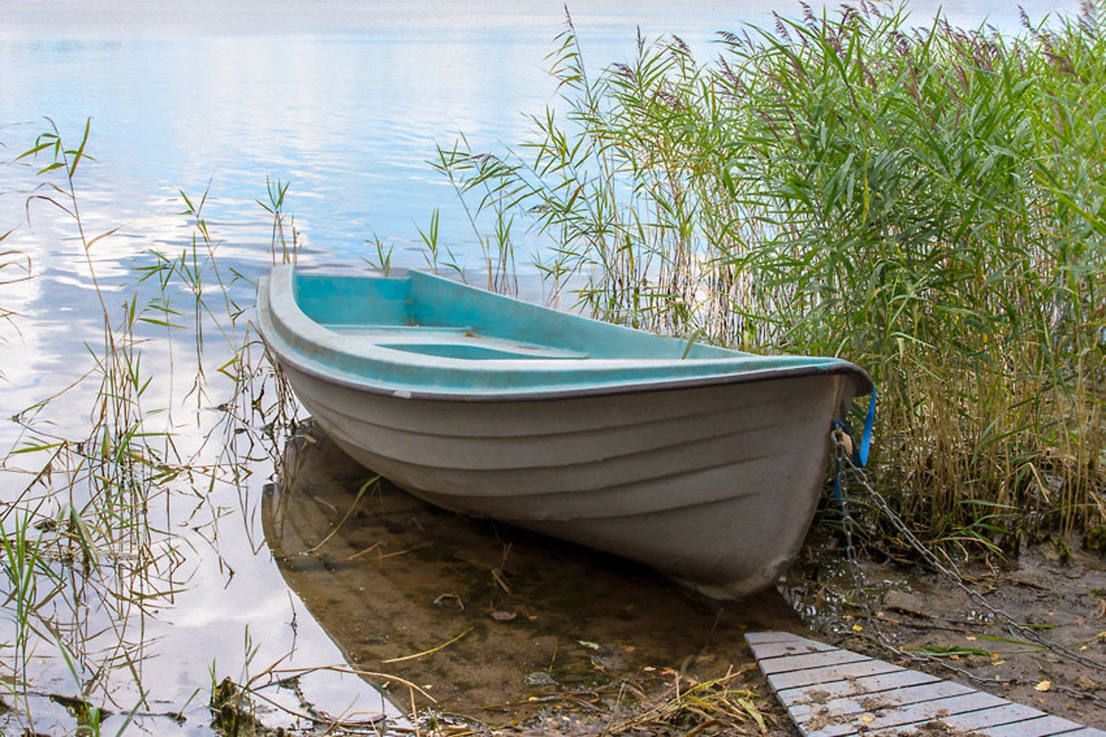 Photograph of an Old Boat, Old Wooden Rowboat, Coastal Wall Art ...