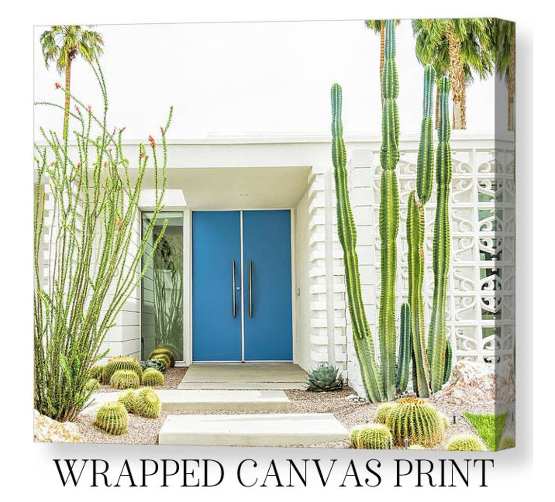 Palm Springs Blue Door Print Modernism Palm Springs Mid - Etsy UK