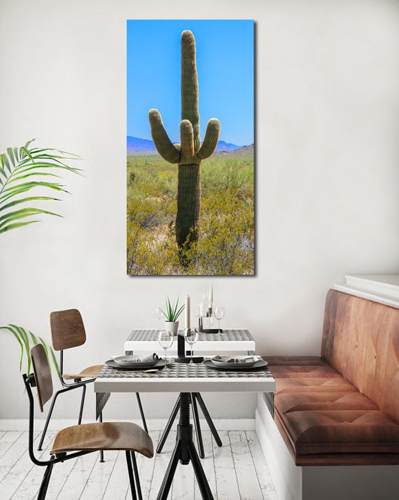 PANORAMIC Canvas Print of a Saguaro Cactus Desert Decor - Etsy