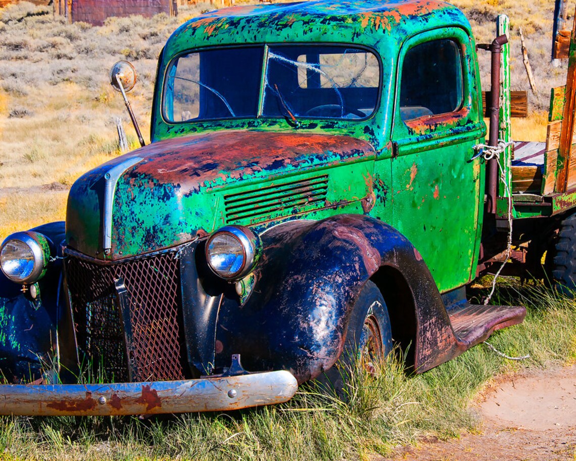Old Truck, Rustic Decor, Rusty Old Truck, Man Cave Decor, Country Decor ...