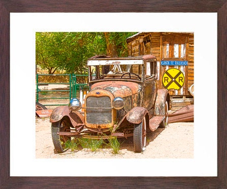 Rusty Old Ford Photo, Rustic Decor, Gift for Men,vintage Car Photograph ...