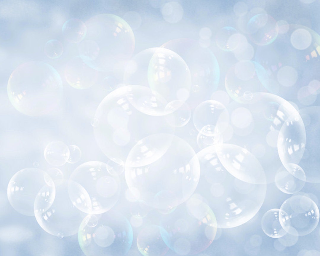 Blue Soap Bubbles Bath or Laundry Room Decor, Baby Boys Nursery Decor ...