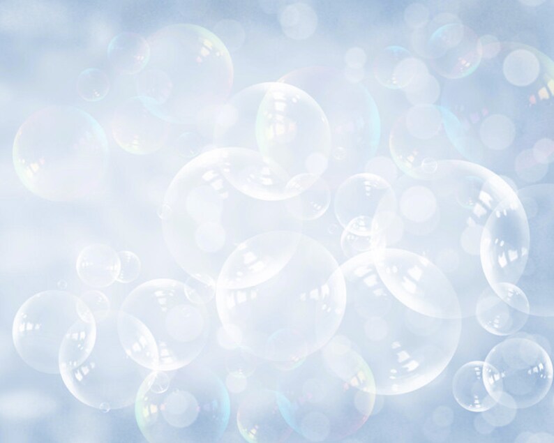Blue Soap Bubbles Bath or Laundry Room Decor, Baby Boys Nursery Decor ...