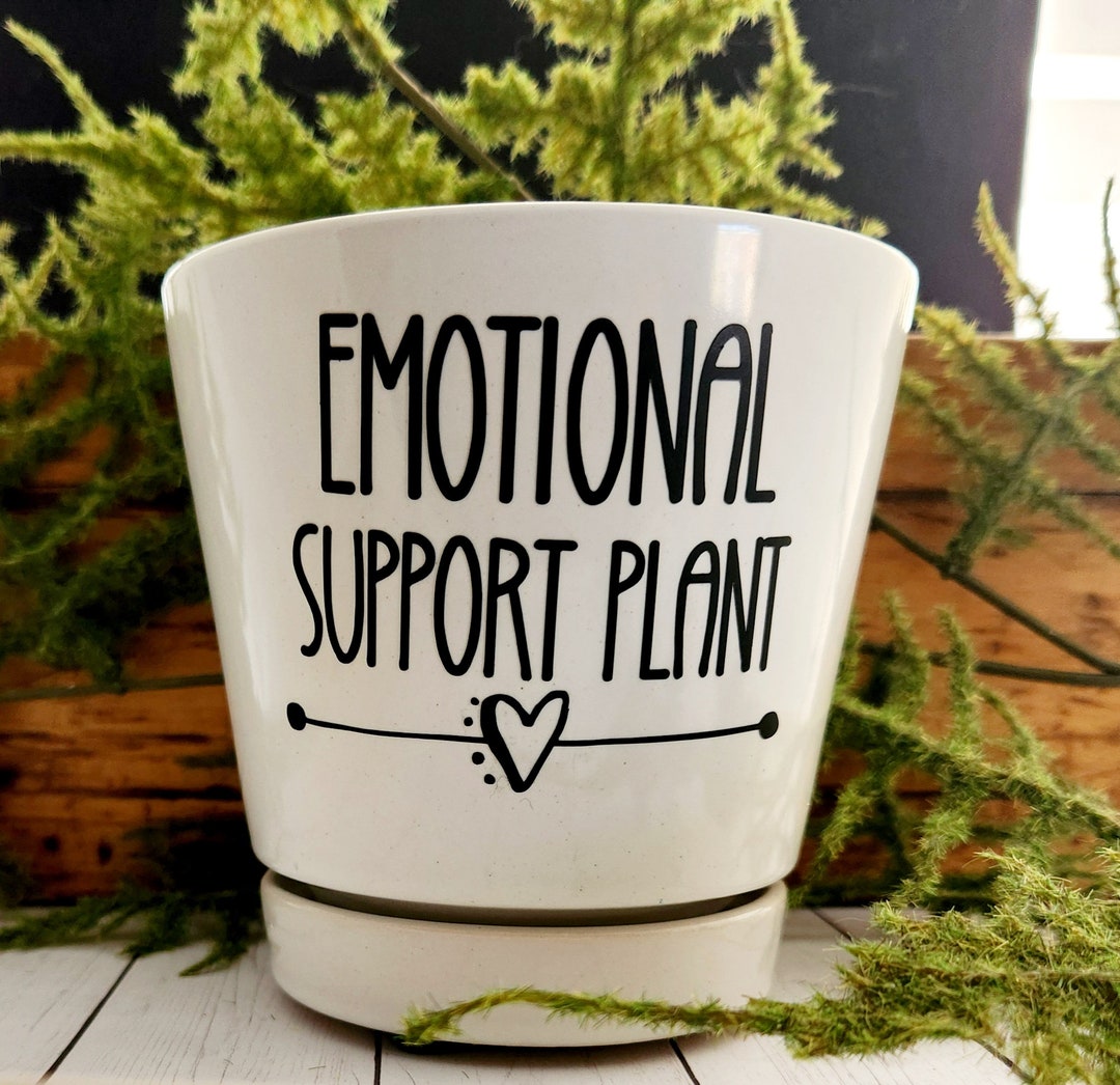 Emotional Support Plant Funny Planter Sassy Plant Pot Ceramic Planter ...