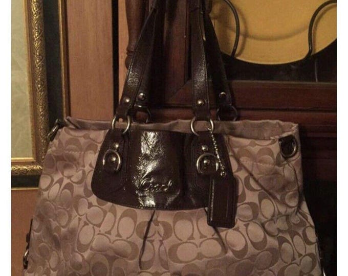 COACH Vintage Train Station/trail Bag H5C-9955 Brass Black W/coach ...