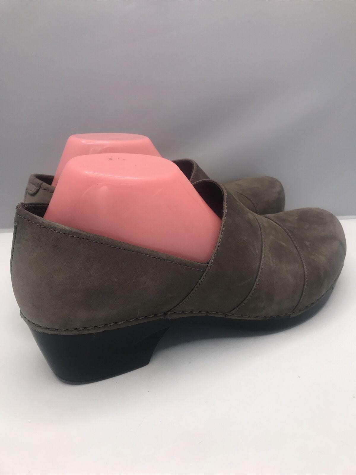 DANSKO Gray Brown Nubuck Leather Clog Slip on Shoes Women’s EU 42 / US ...