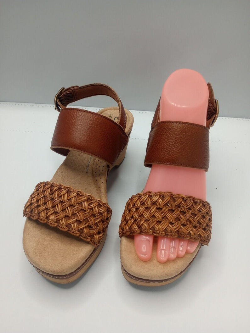 Women's Clarks Collection Seannah Step Sandals 26177439 Tan Leather 7M ...