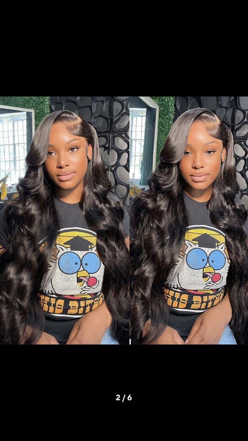 Hd 13x6 Body Wave Lace Frontal Human Hair Wigs Pre Plucked Women 26in ...