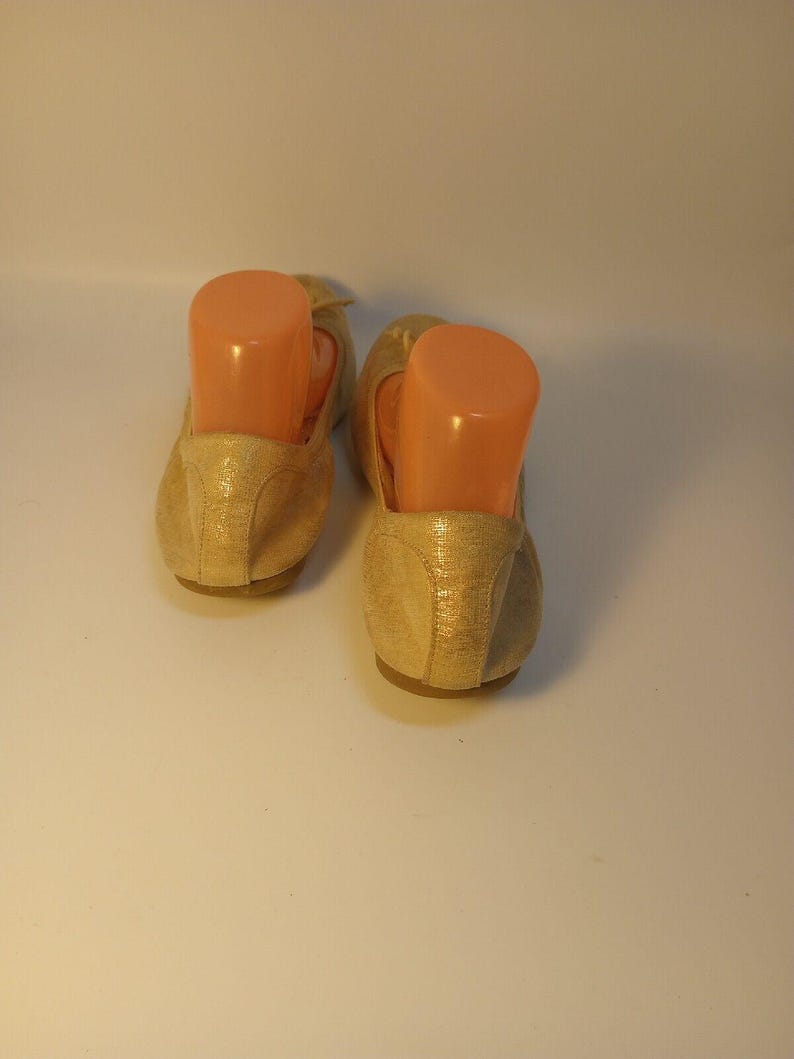 Dexflex Comfort Ballet Shoes Gold Slip on Espadrilles Shoes Womens Size ...