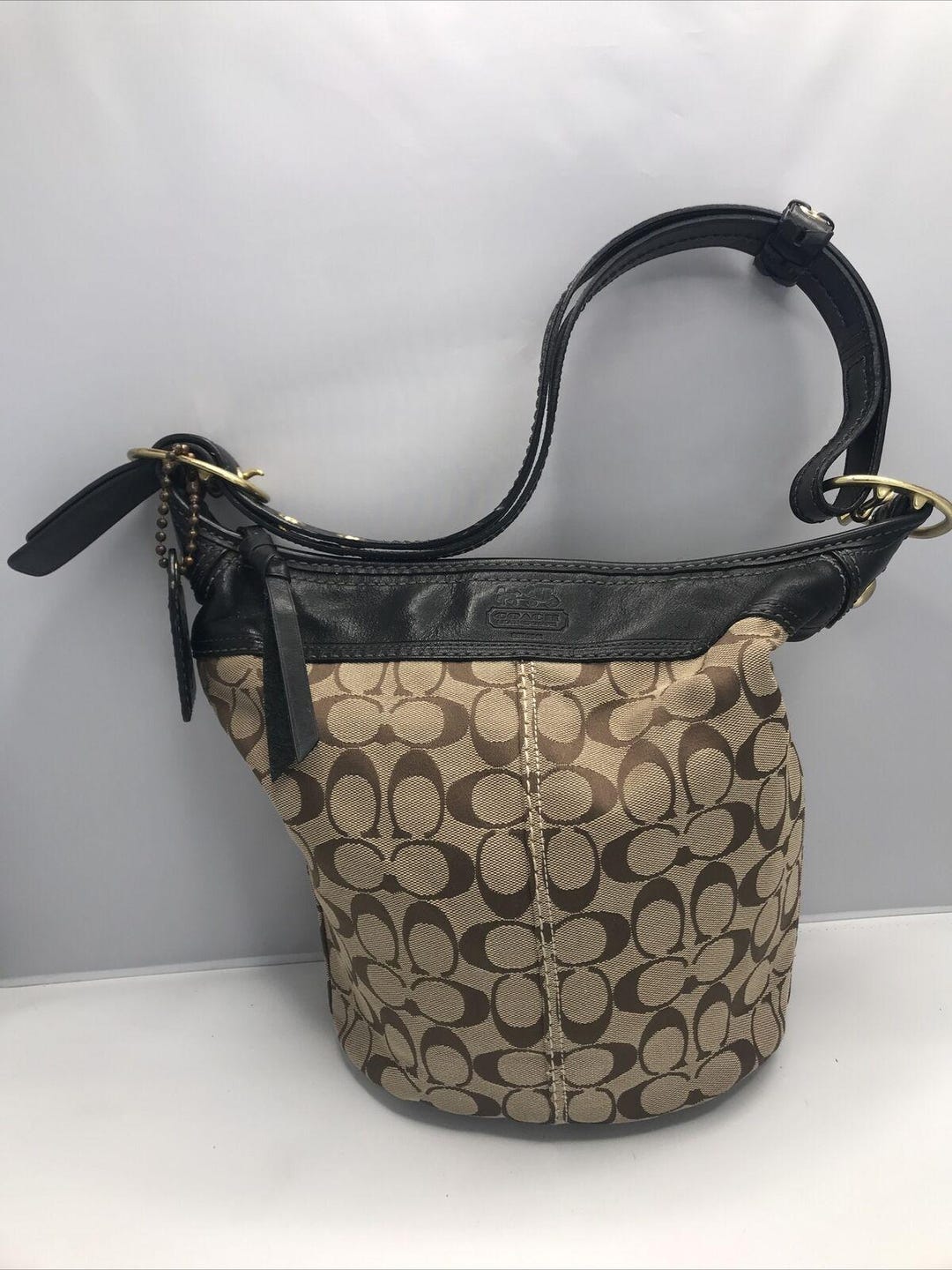 Coach Bleeker Sophie Signature Convertible Crossbody Brown Black Trim ...