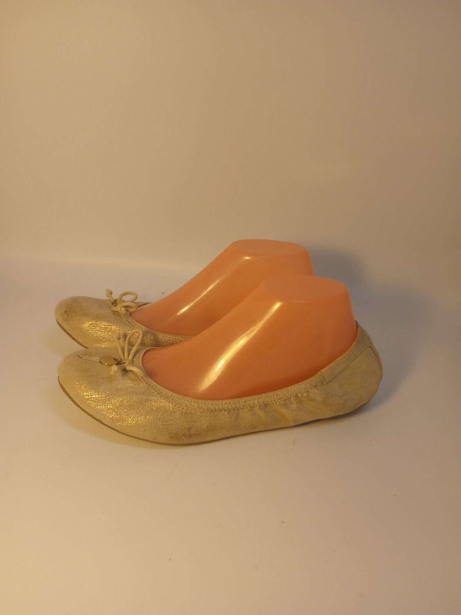 Dexflex Comfort Ballet Shoes Gold Slip on Espadrilles Shoes Womens Size ...