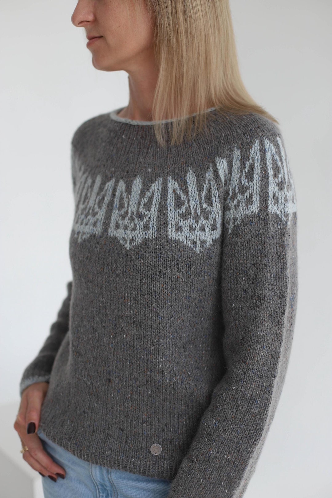 Knitting Pattern Lopapeysa Sweater | Icelandic Knitted Sweater | DIY ...