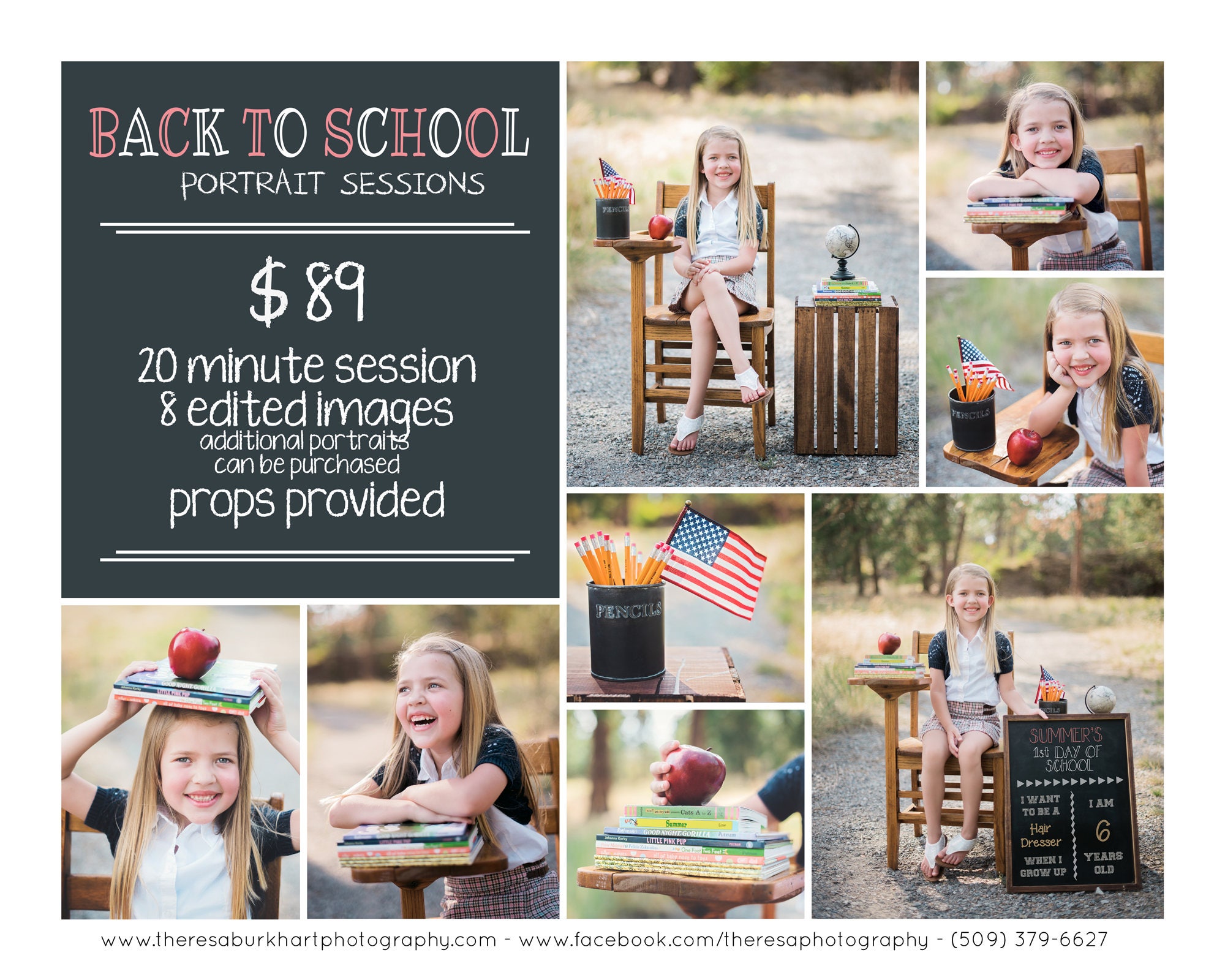 Back to School Mini Session Flyer Photoshop Template PSD - Etsy