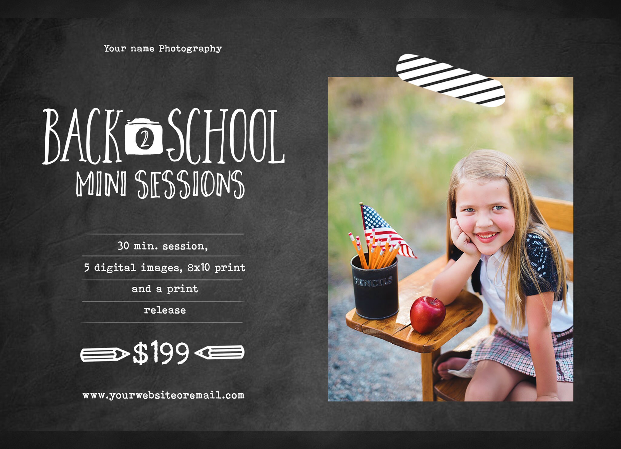 Photography Template Photoshop Back To School Minis Back to School Mini ...