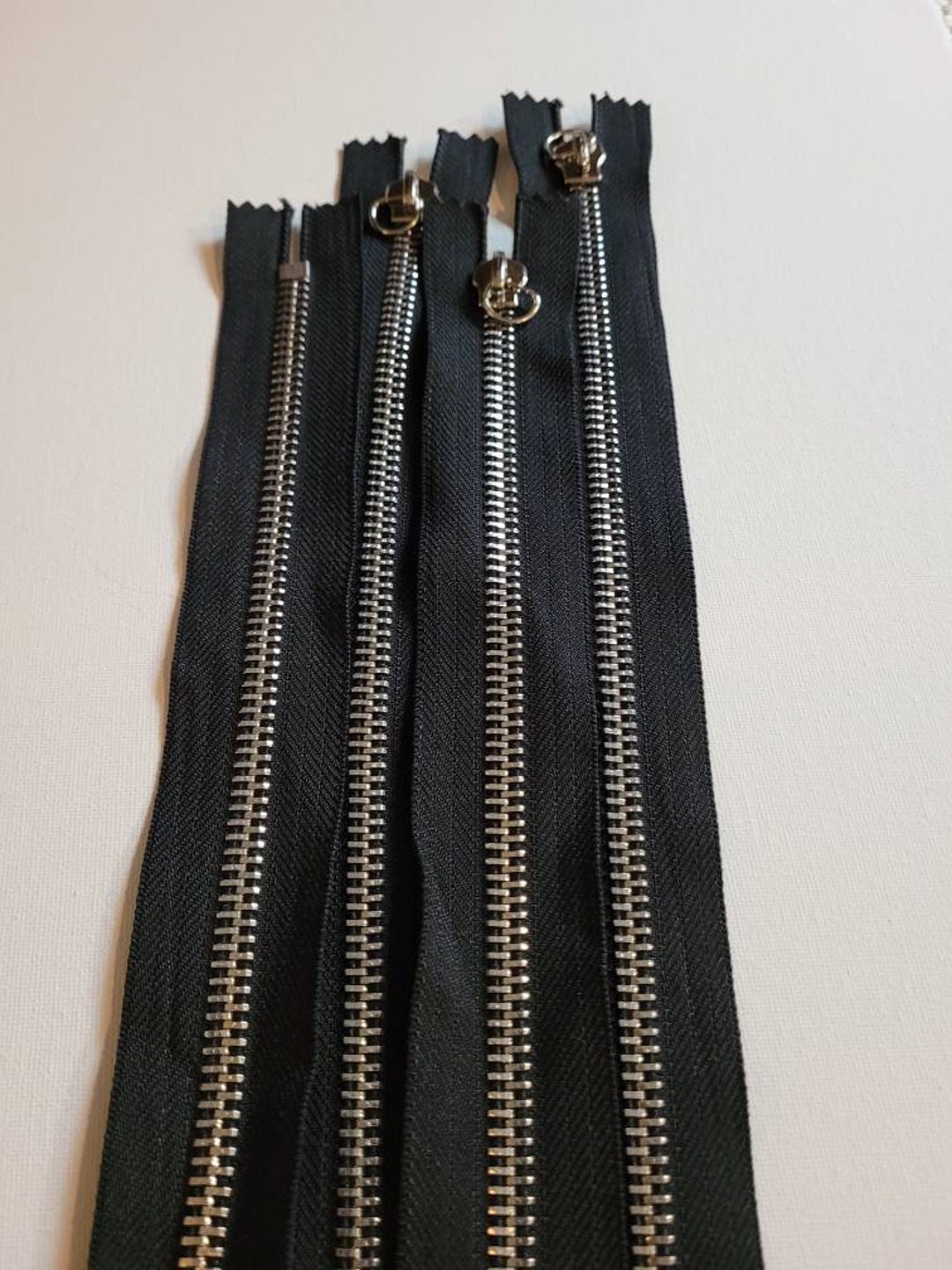 Set of 3 Generic 8 Non Lock Metal Zipper 14 Silver - Etsy