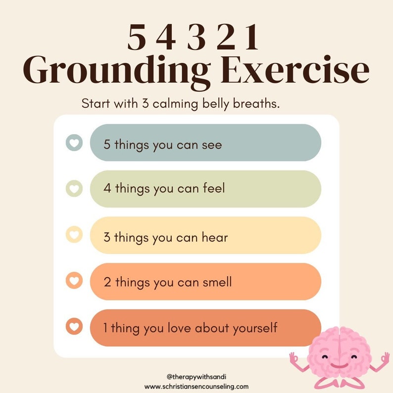 Grounding Exercise Printable - Etsy