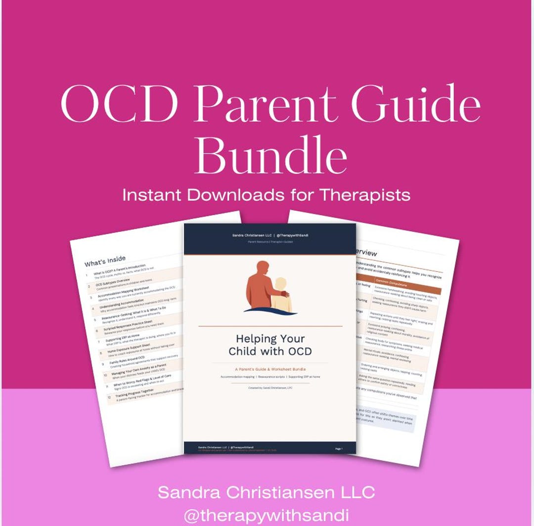 Helping Your Child With OCD: Parent Guide & Worksheet Bundle | ERP ...