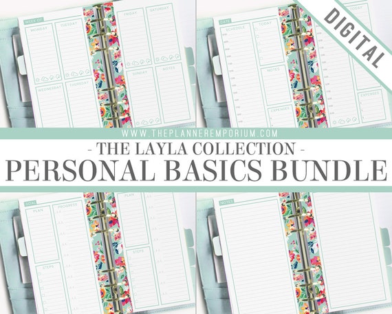 LAYLA Collection Personal Basics Bundle - Five Printable Planner ...