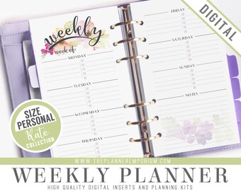 Personal Weekly Planner Inserts LAYLA Collection Fits | Etsy