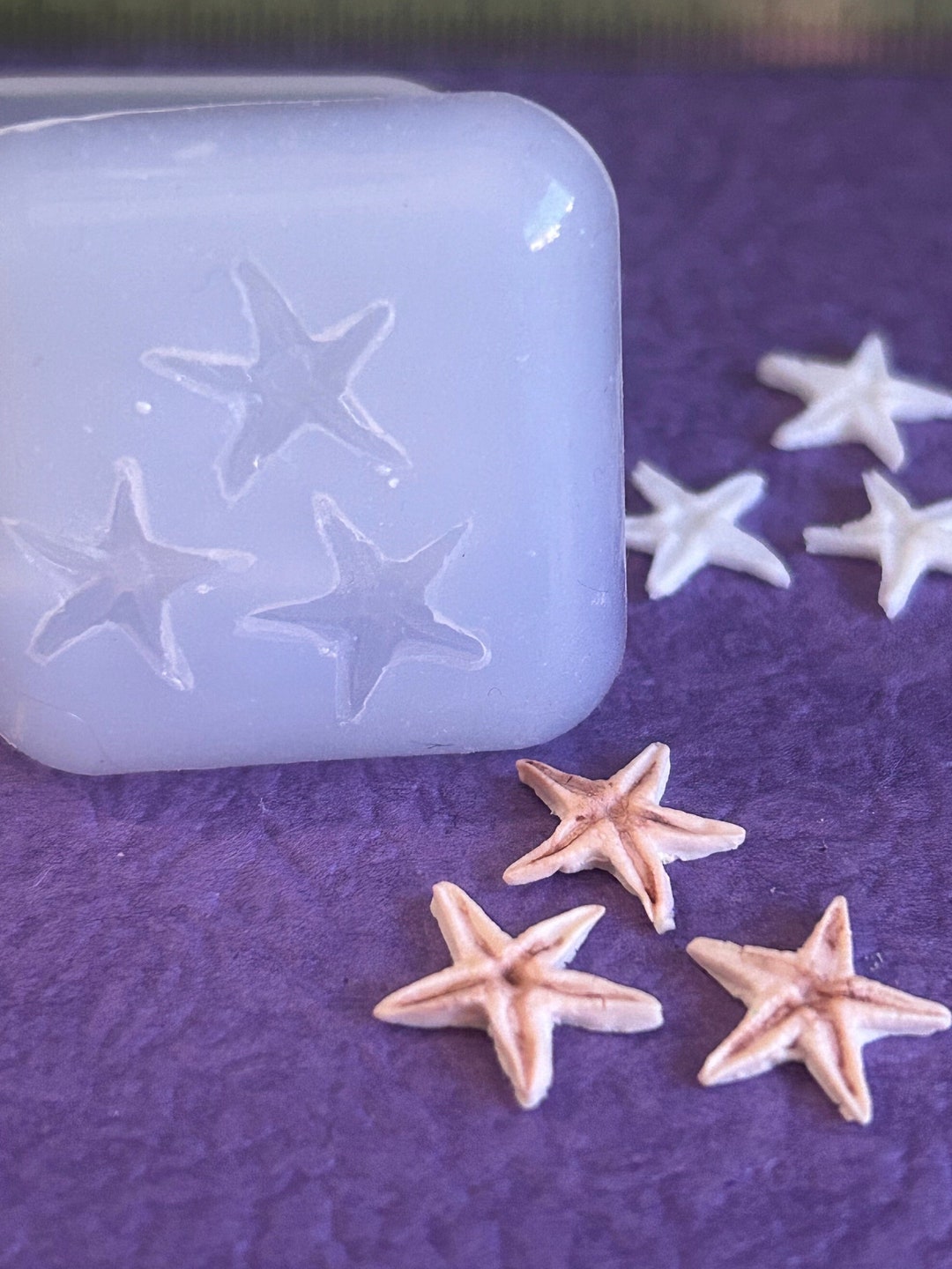 STARFISH TRANSLUCENT MOLD Miniature Small Flexible Transparent Silicone ...
