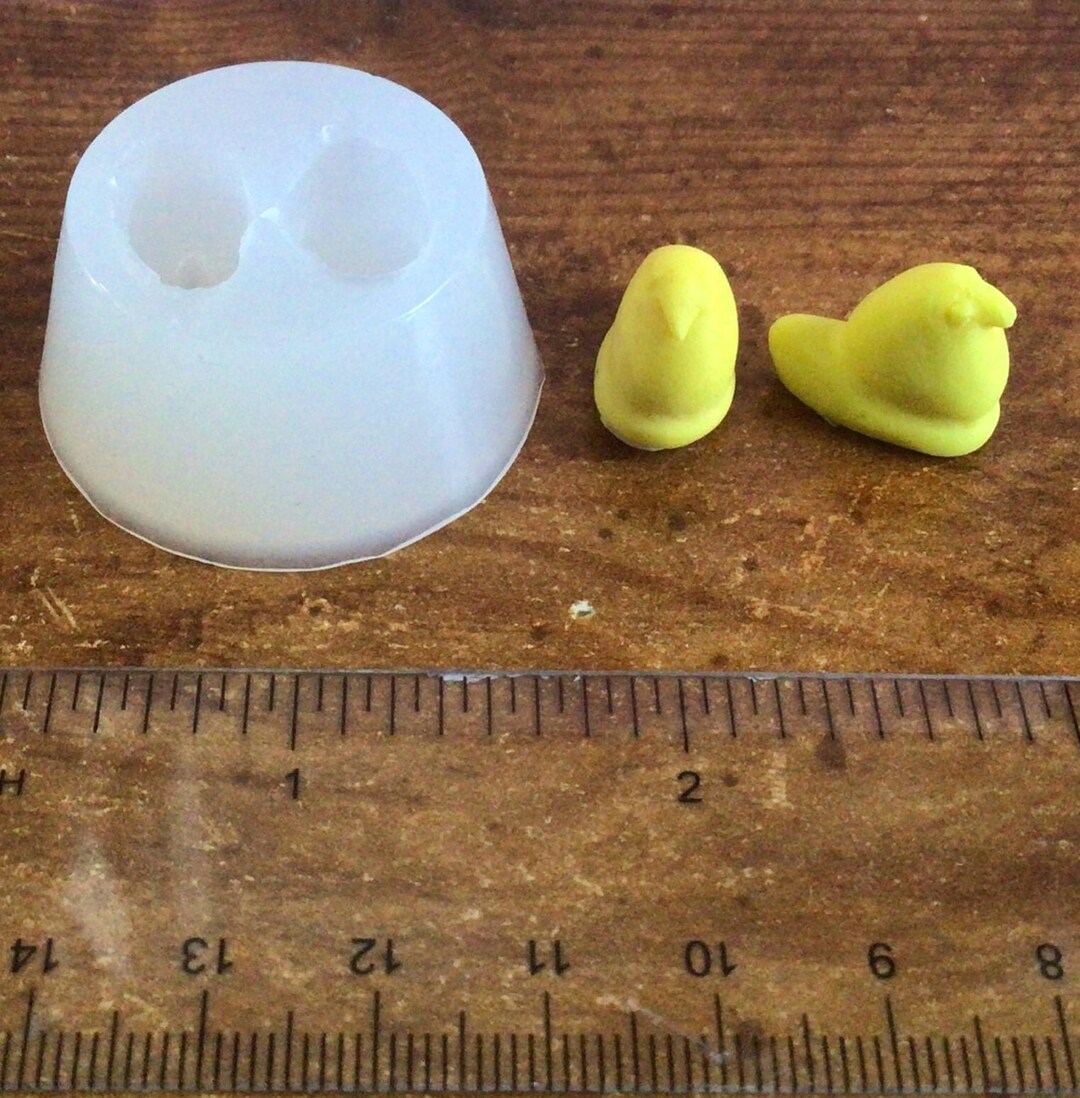 PEEP CHICKS 2 Cavity Small Mold Miniatures Translucent Silicone Mold ...