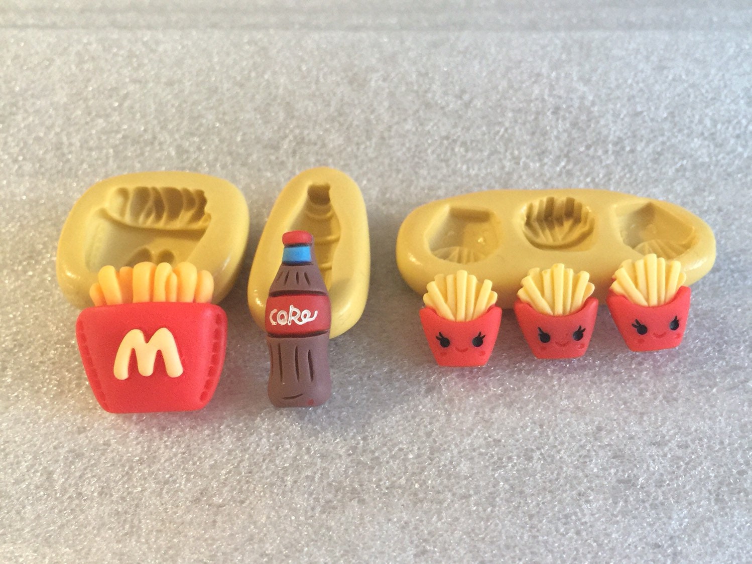 Candle Making McDonalds fries mold silicone push molds French fries ...
