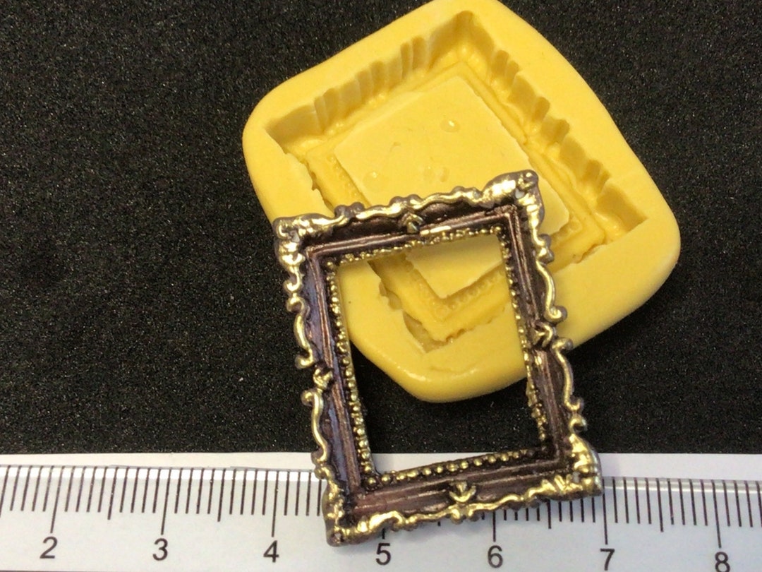 MINIATURE Picture Frame MOLD Silicone Doll House 1 12 Scale 1:24 1/2 ...