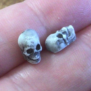Miniature Clay Skulls 12 Polymer Clay Ready Made Micro Dnd Diorama ...