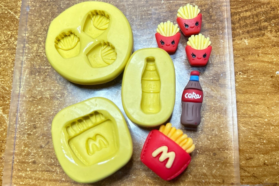 Fries Soda Miniature Food Art Mold, Mcdonalds Mockup Style, Potato ...