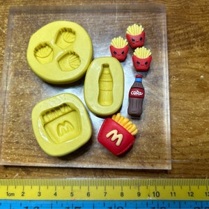 Fries Soda Miniature Food Art Mold, Mcdonalds Mockup Style, Potato ...