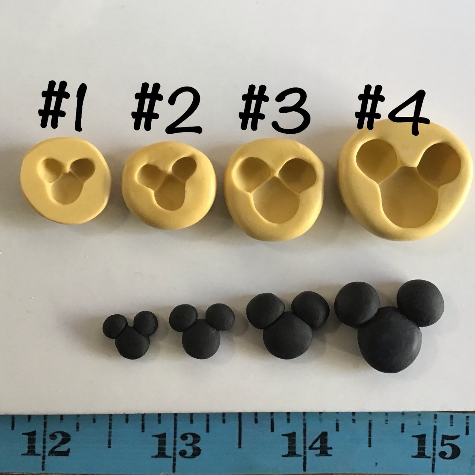 MICKEY MOUSE HEADS Silicone Push Mold Flexible Molds - Etsy