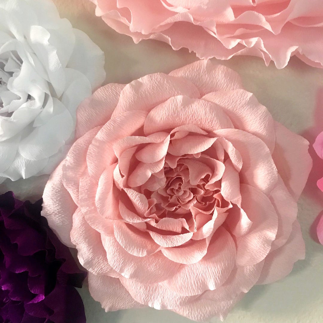 Crepe Paper Rose-fluffy Paper Rose-wedding Flowers-giant Paper Flowers ...