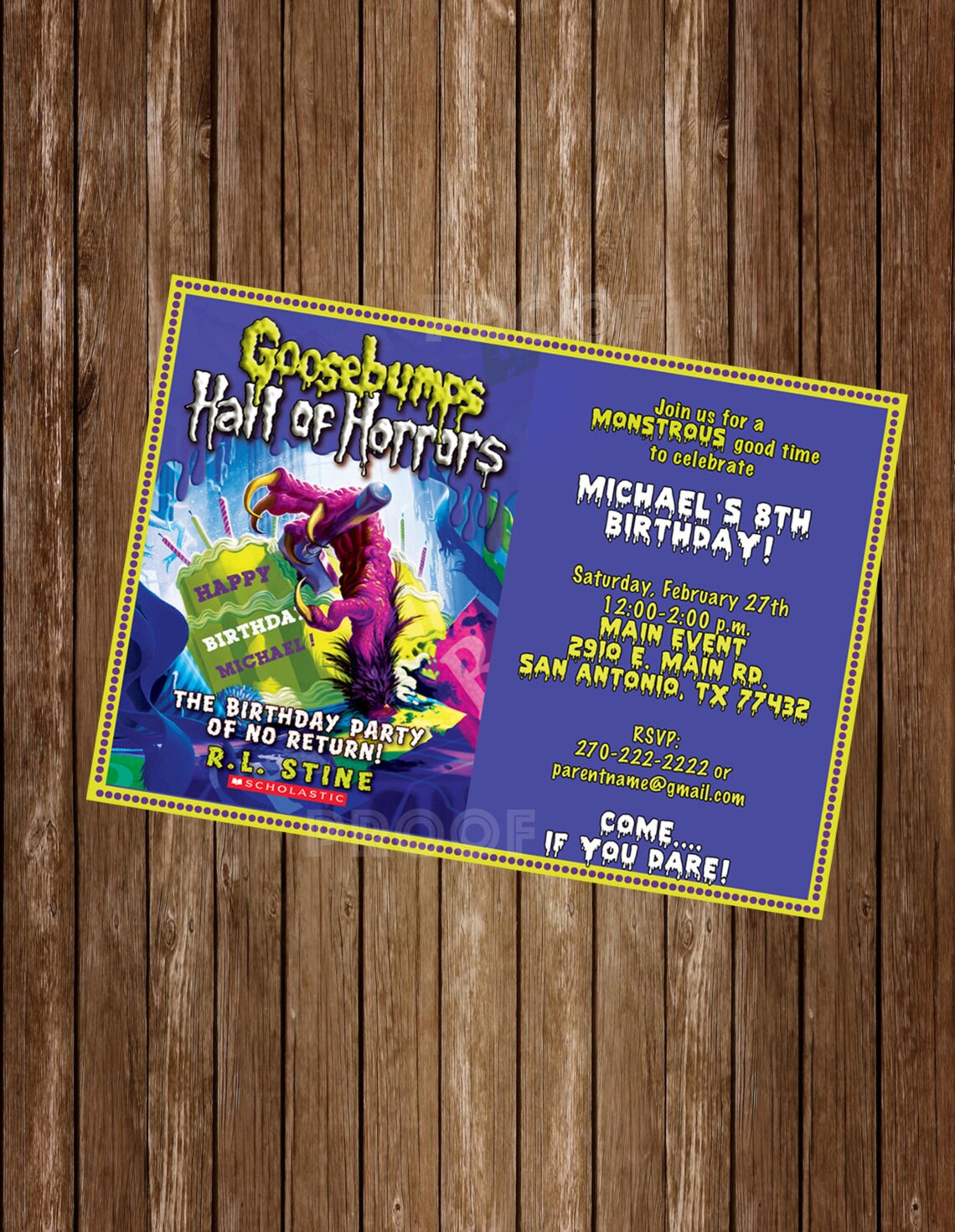Goosebumps Birthday Banner - Digital Download - Etsy Canada