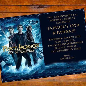Percy Jackson Birthday Banner - Digital Download - Etsy