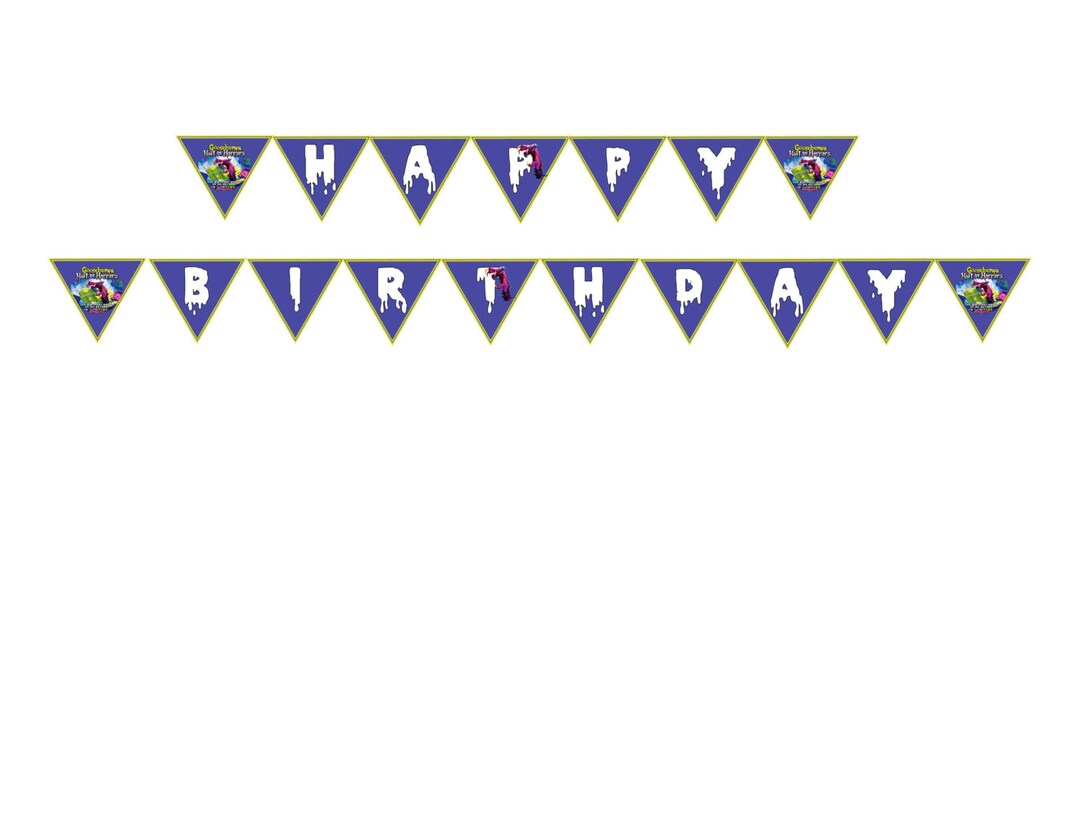 Goosebumps Birthday Banner - Digital Download - Etsy
