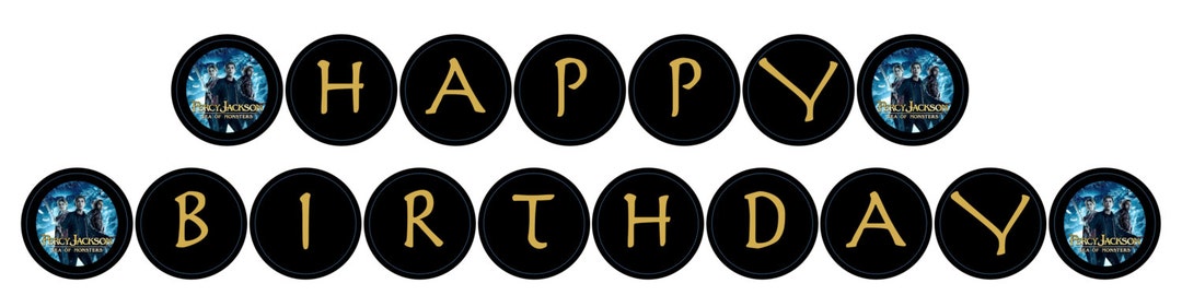 Percy Jackson Birthday Banner - Digital Download - Etsy