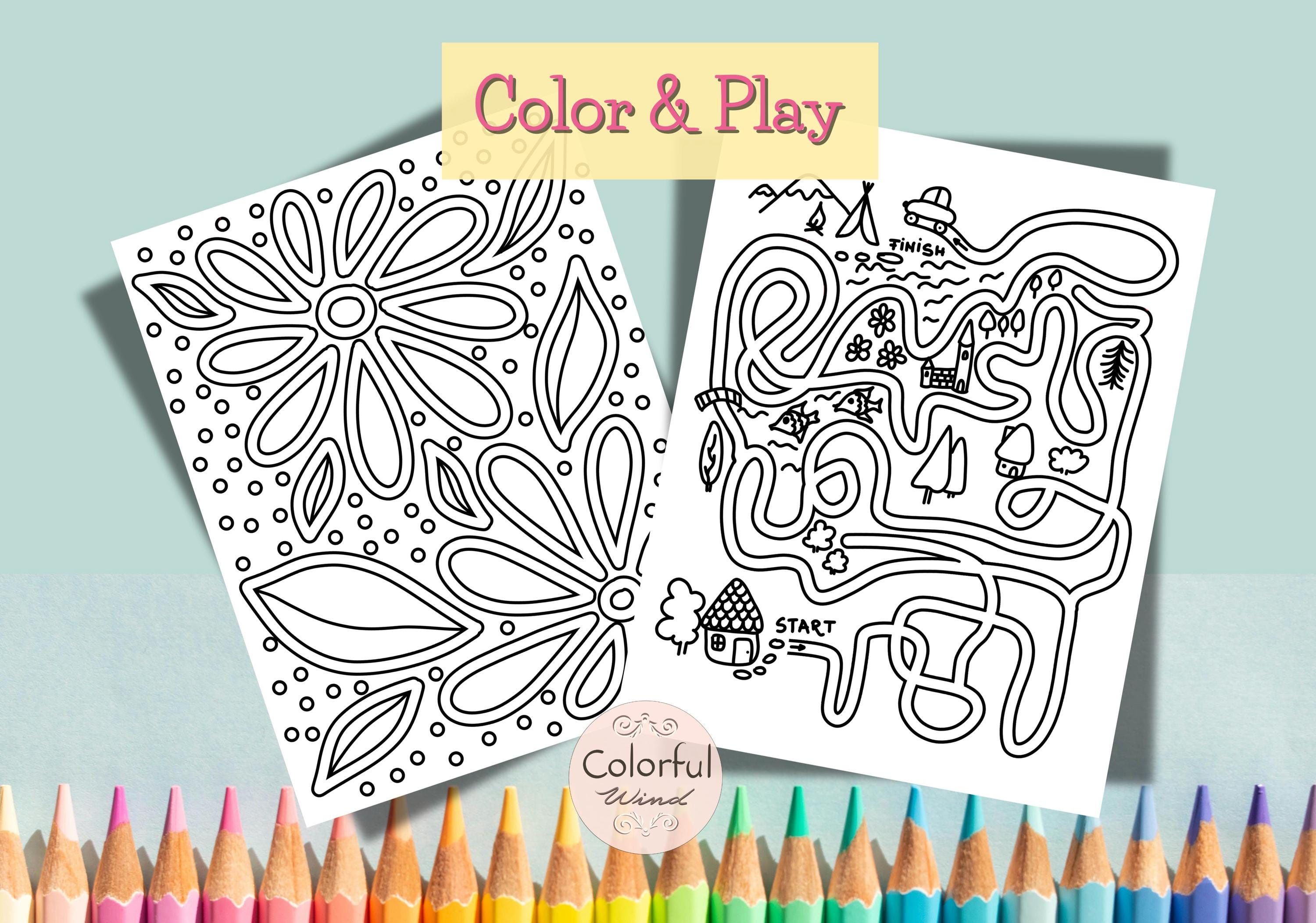 Travel Activity Pack Coloring Pages for Kids | Printable PDF Digital ...