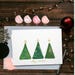 Christmas Trees Greeting Card Printable Hand Drawn Digital Watercolor ...