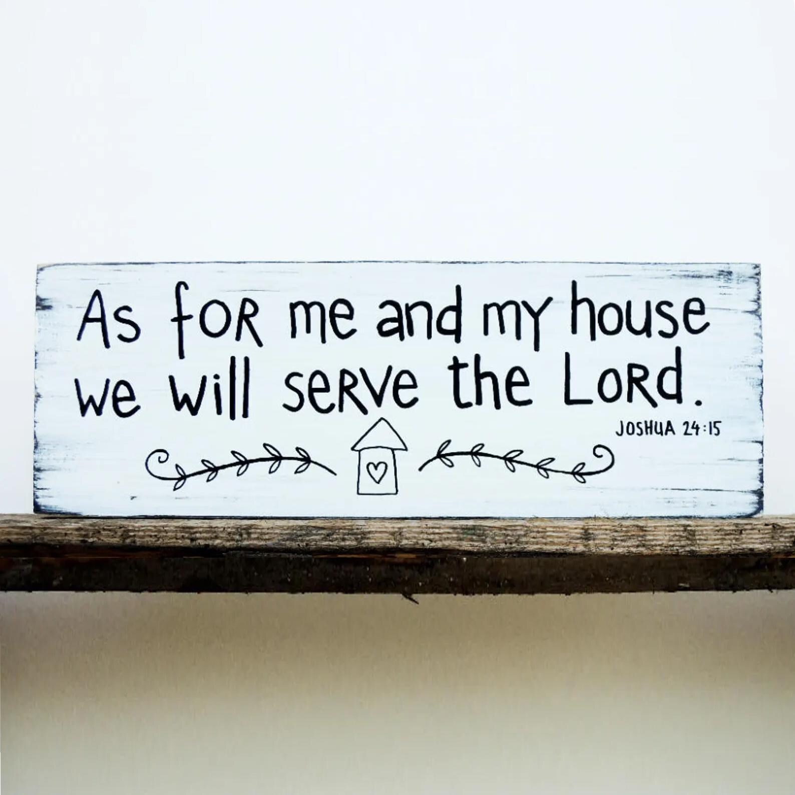 Christian Gifts, Christian Wall Art, Scripture Art, as for Me and My ...