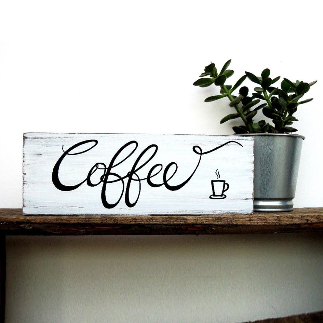 Pallet Wood Coffee Sign, Coffee Sign on Wood, Wooden Coffee Sign ...