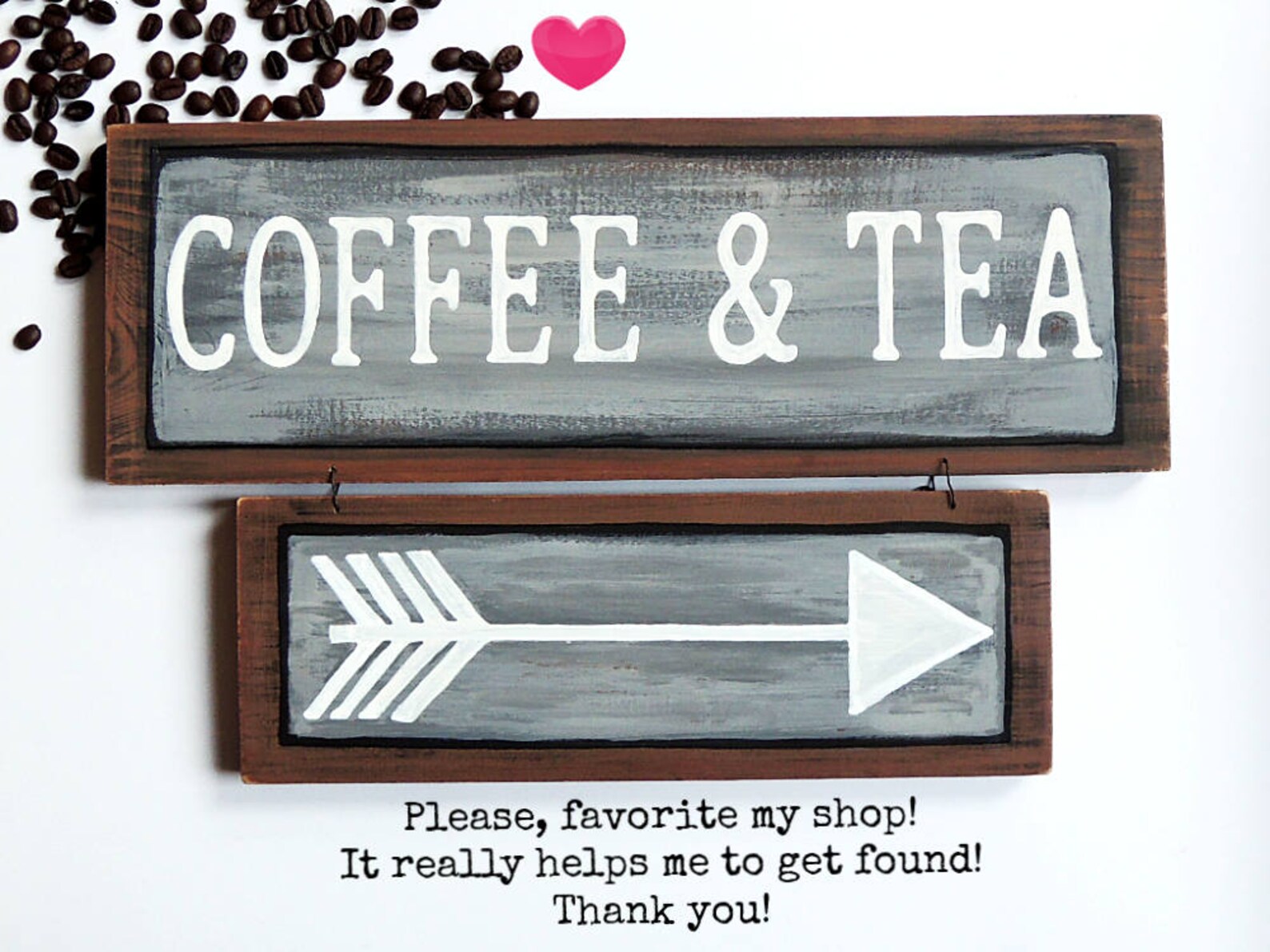 Coffee and Tea Sign Coffee Signs Tea Signs Kitchen Decor - Etsy