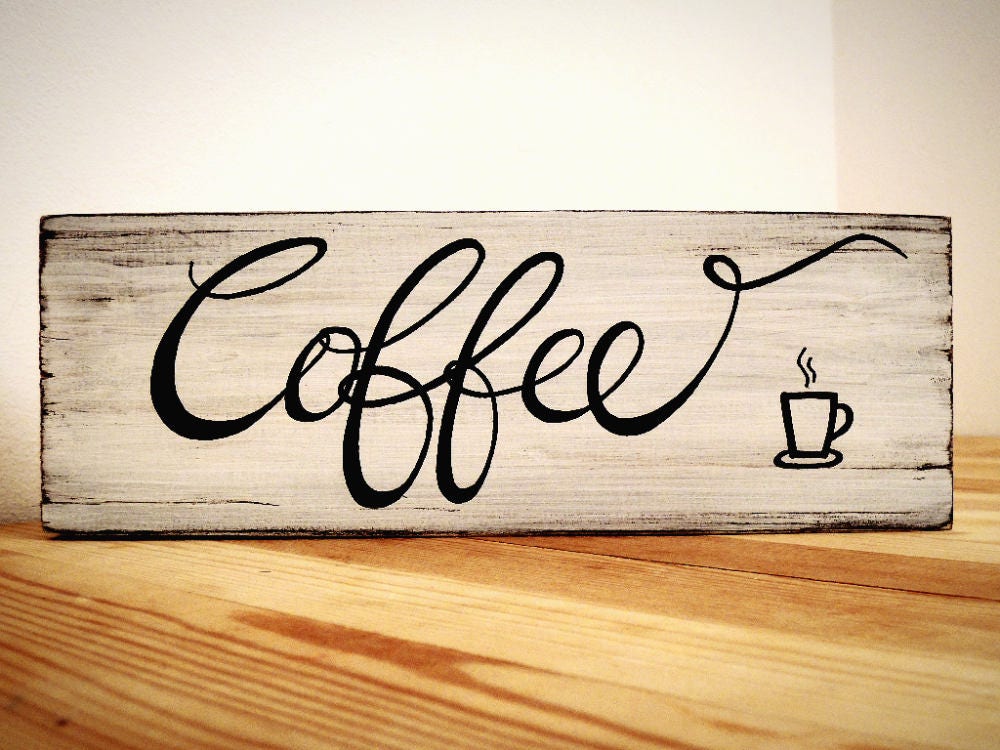 Pallet Wood Coffee Sign, Coffee Sign on Wood, Wooden Coffee Sign ...