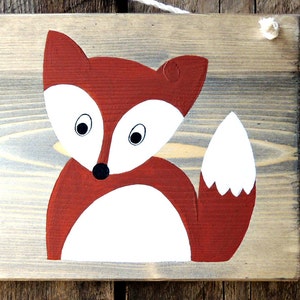 Custom Made Wood Signs, Clever Little Fox, Woodland Nursery Decor, Baby ...